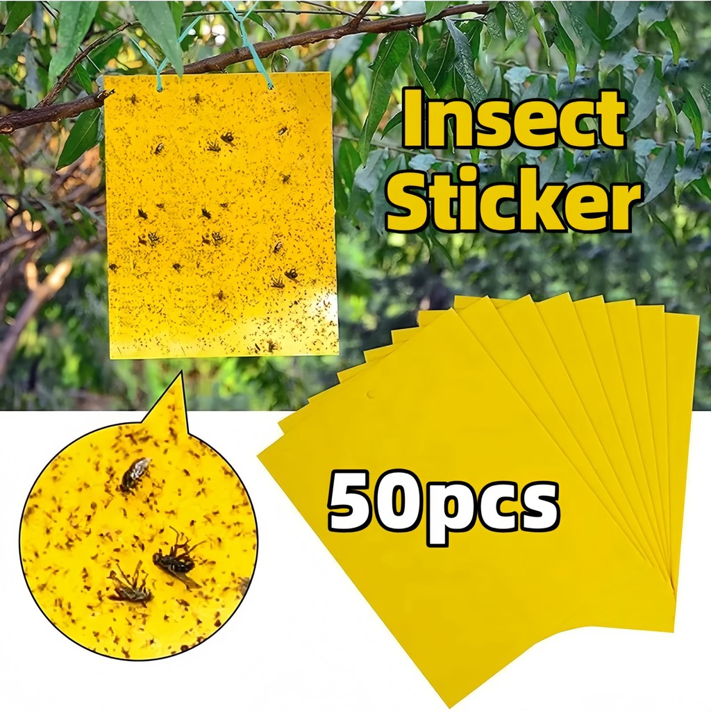 Pelekat Serangga Insect Sticker Board Insect Sticky Trap 20/50pcs ...