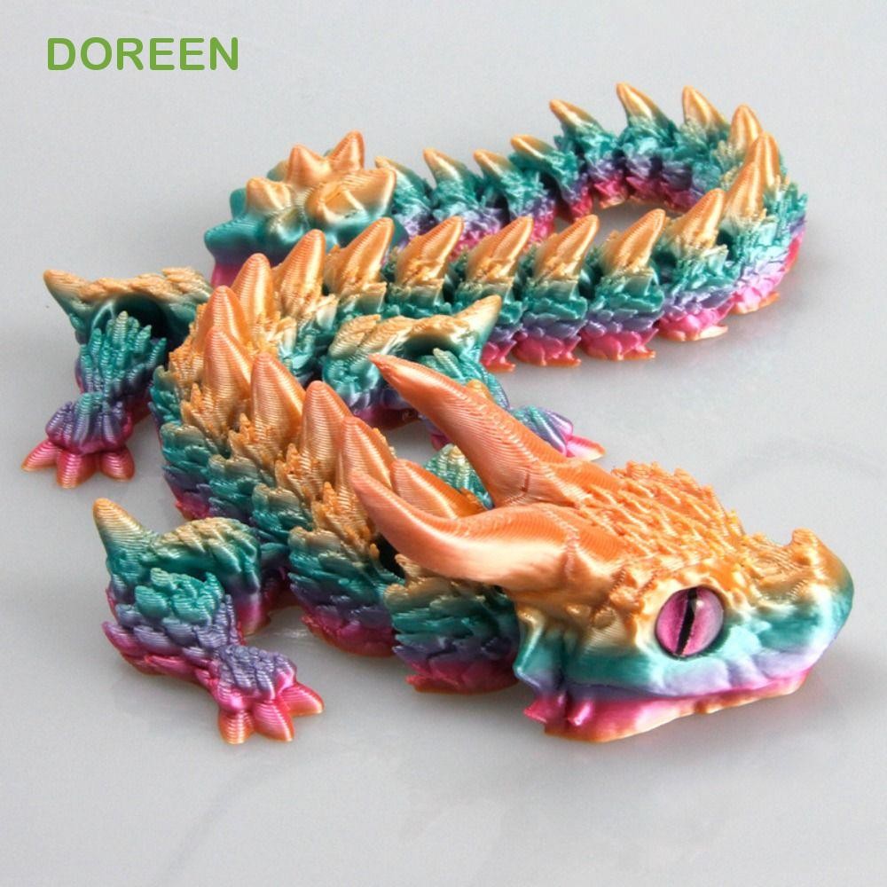 DOREEN Simulated Dragon Ornament, Flexible 3D Printed Dragon Toy, Funny ...
