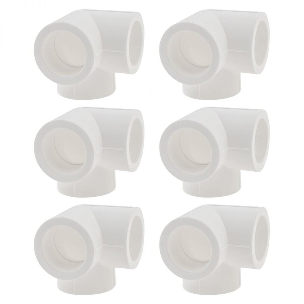 6pcs 1.18inch 3-way PVC Pipe Fitting Connector for DIY PVC Tee Elbow ...