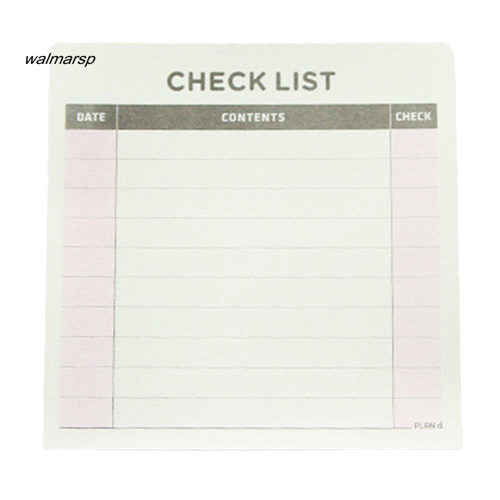 [WMP] Weekly Monthly Check List Work Plan Square Paper Notebook Diary ...