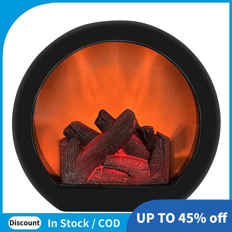 Flameless LED Fireplace Lantern Simulation LED Table Fireplace LED ...