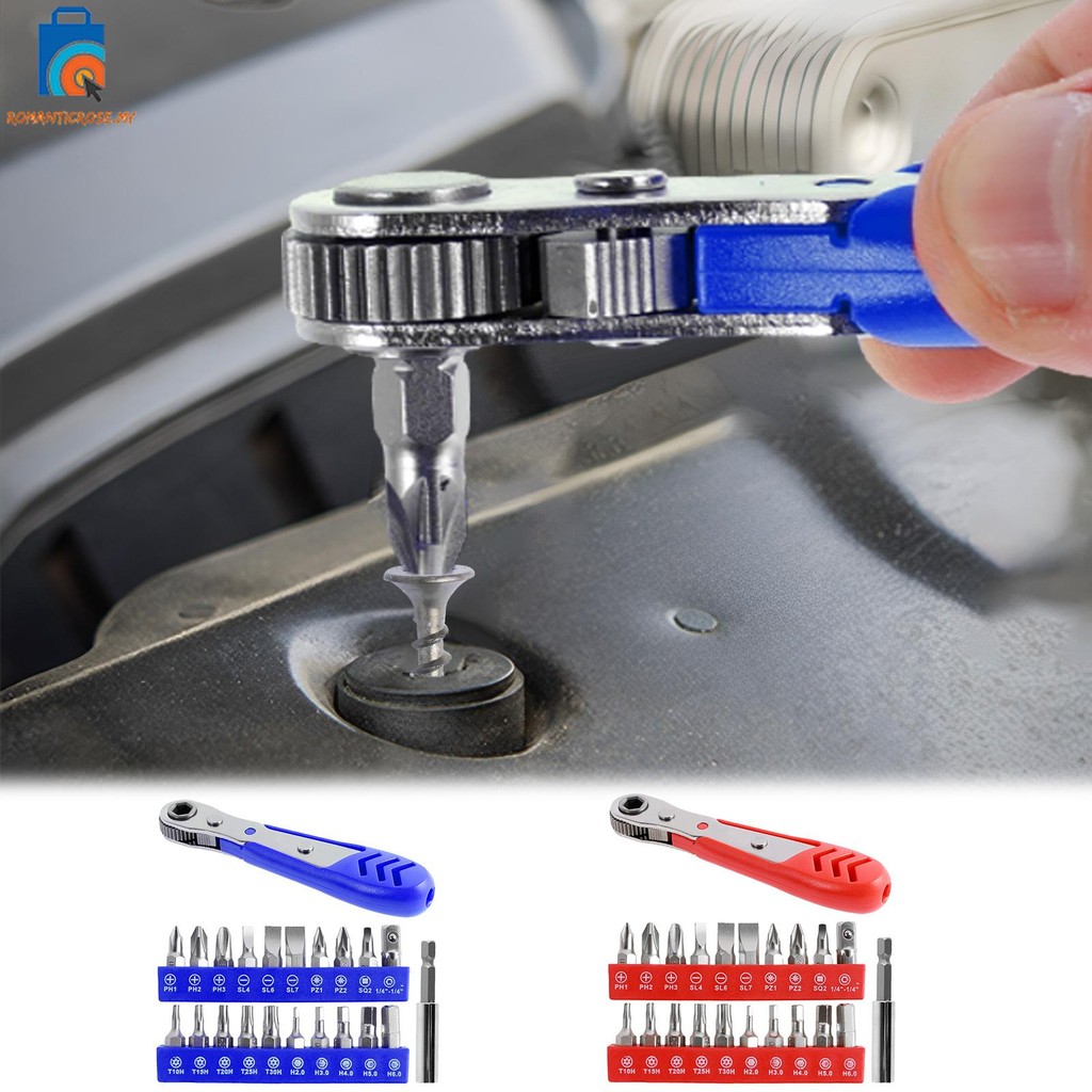 Right Angle Screwdriver Set Multifunctional 22 in 1 Ratchet Screwdriver ...