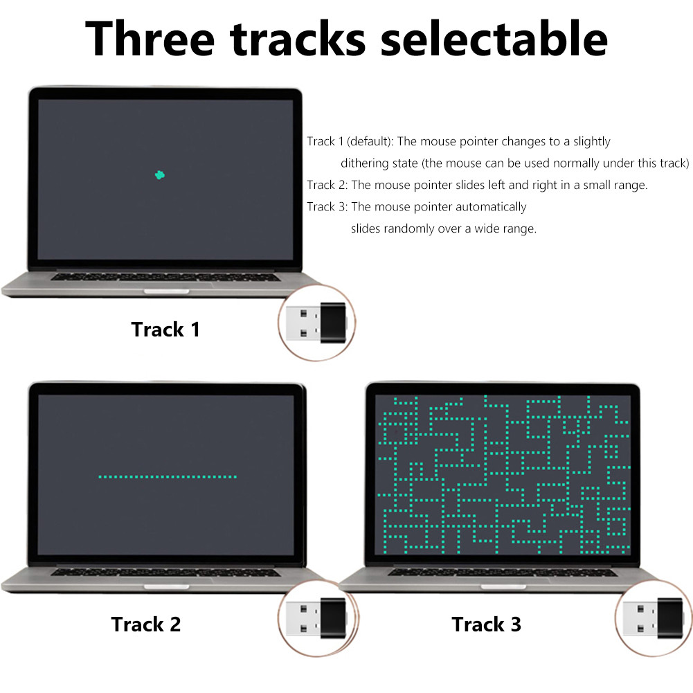 Mini Automatic Mouse Jiggler Mover ON/Off Button USB Automatic Move ...