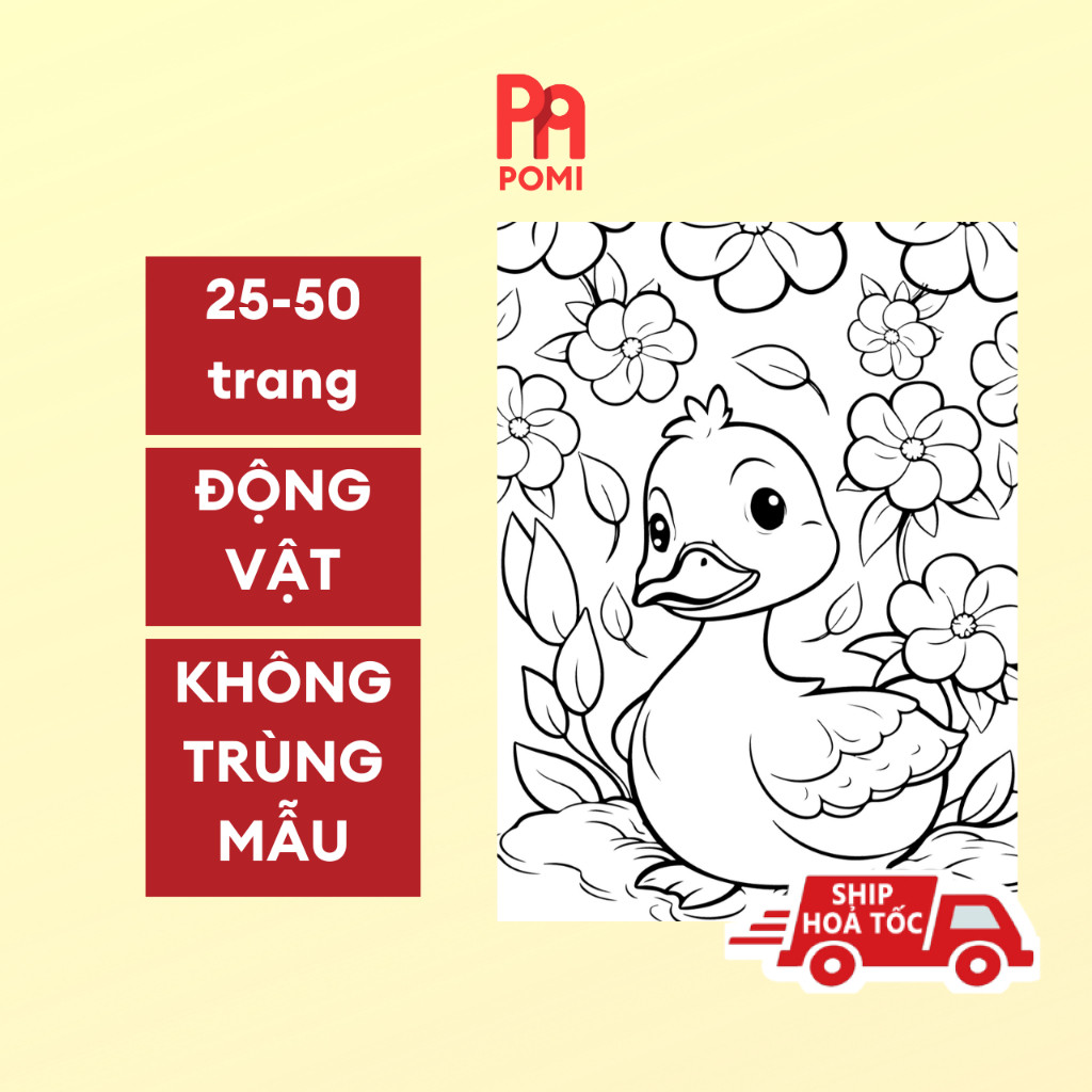 Set of 25 - 50 pages of animal coloring pages for children on A4 A5 ...