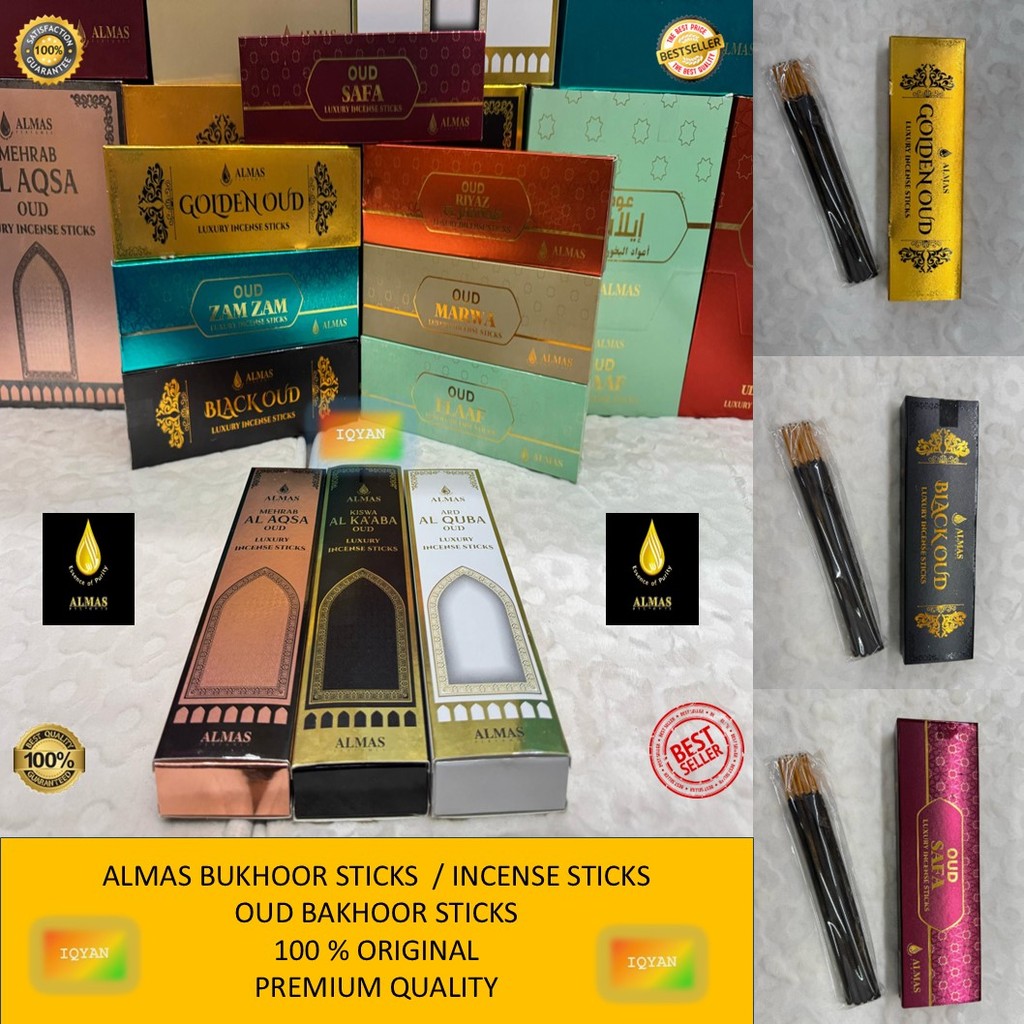 BUKHOOR STICK BAKHOOR ALMAS PERFUMES INCENSE STICKS OUD OUDH ROSE ...