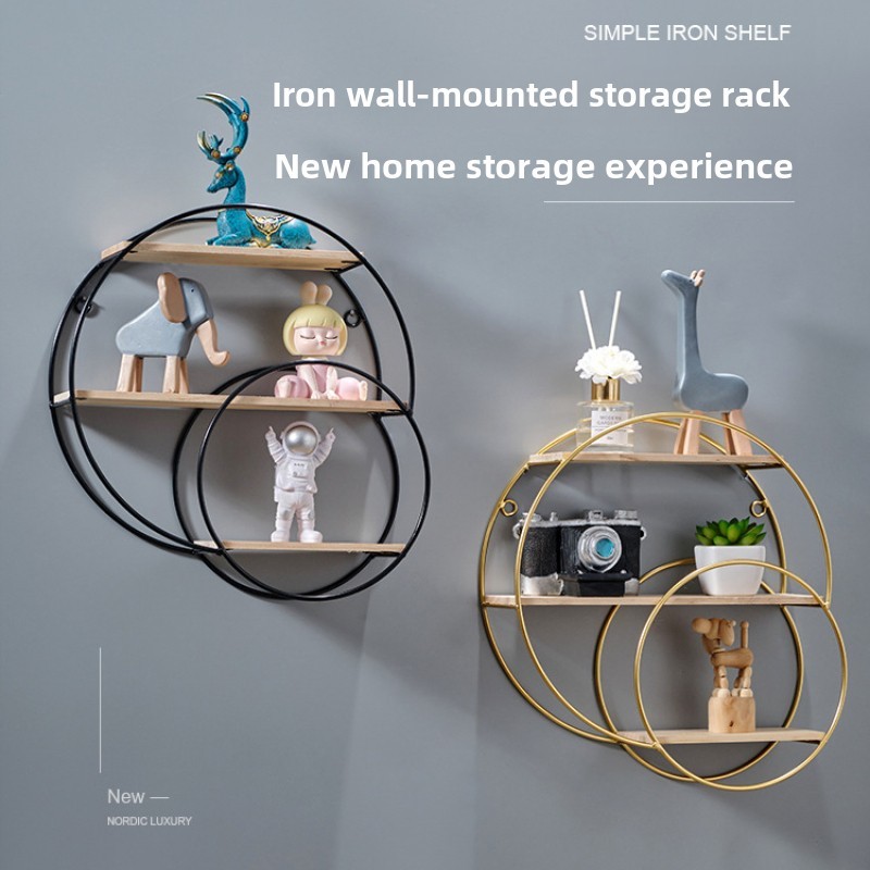 European Style Indoor Wall Decoration Rack Living Room Creative Wall ...
