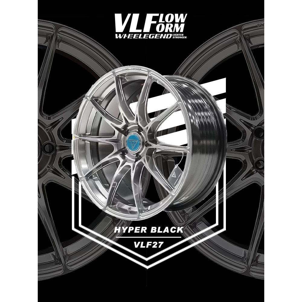 Roda berputar Jujiu VLF27 roda kereta aloi aluminium pelbagai ruji 19 ...