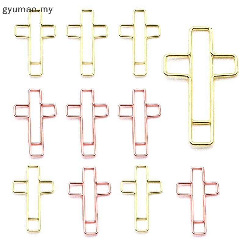 GYU 20Pcs Creative Cross Shape Paper Clips Journal Bookmarks Durable ...