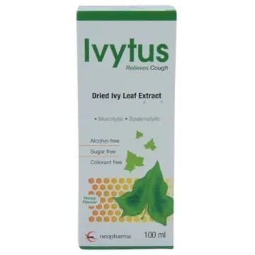 Ivytus Syrup 100ml-Dried Ivy Leaf Extract 35mg/5ml Honey Flavour ...