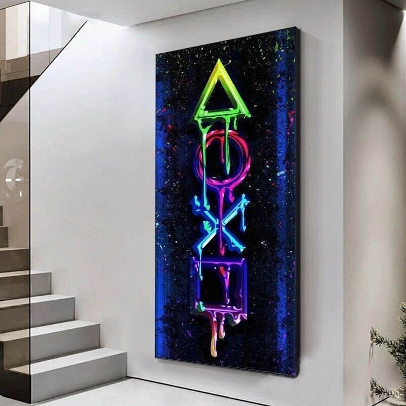 Graffiti Game Art Canvas Painting Gamer Room Decor Arena Gaming Poster ...