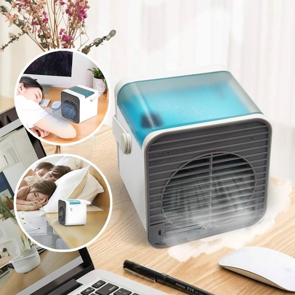 Mini Portable Air Cooler USB Air Conditioner Desktop Cooling Fan Home ...