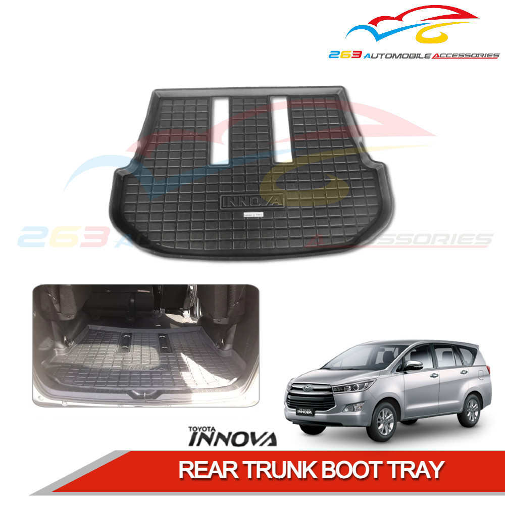 TOYOTA INNOVA 2017-2022 REAR TRUNK BOOT TRAY LUGGAGE CARGO TRAY (BLACK ...