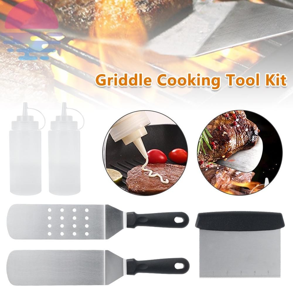 Grill Griddle Accessories Kit Professional BBQ Cooking Grilling ...