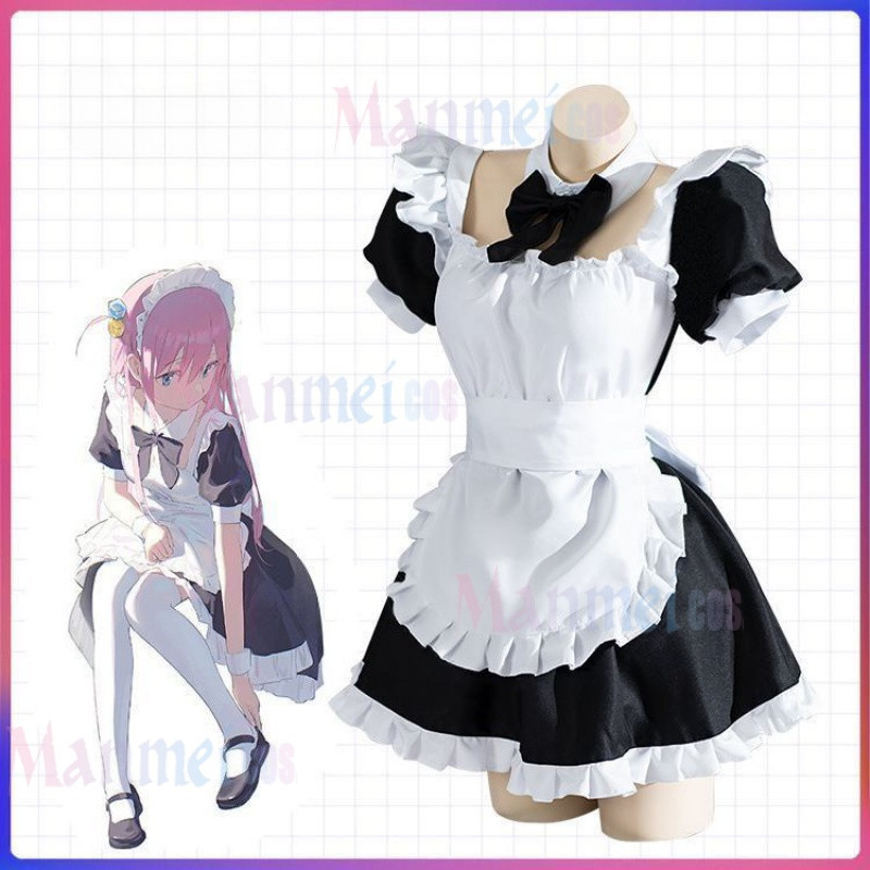 8pcs Hitori gotoh COSPLAY hitori gotoh maid costume cosplay BOCCHI THE ...