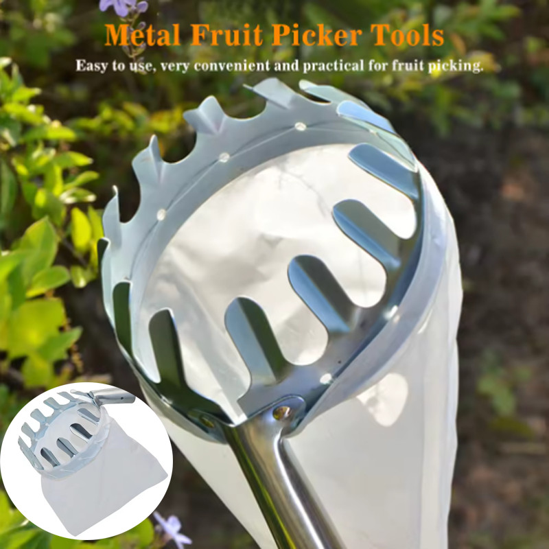 Fruit Picker Garden Tools Deep Basket Fruit Picker Head Convenient ...