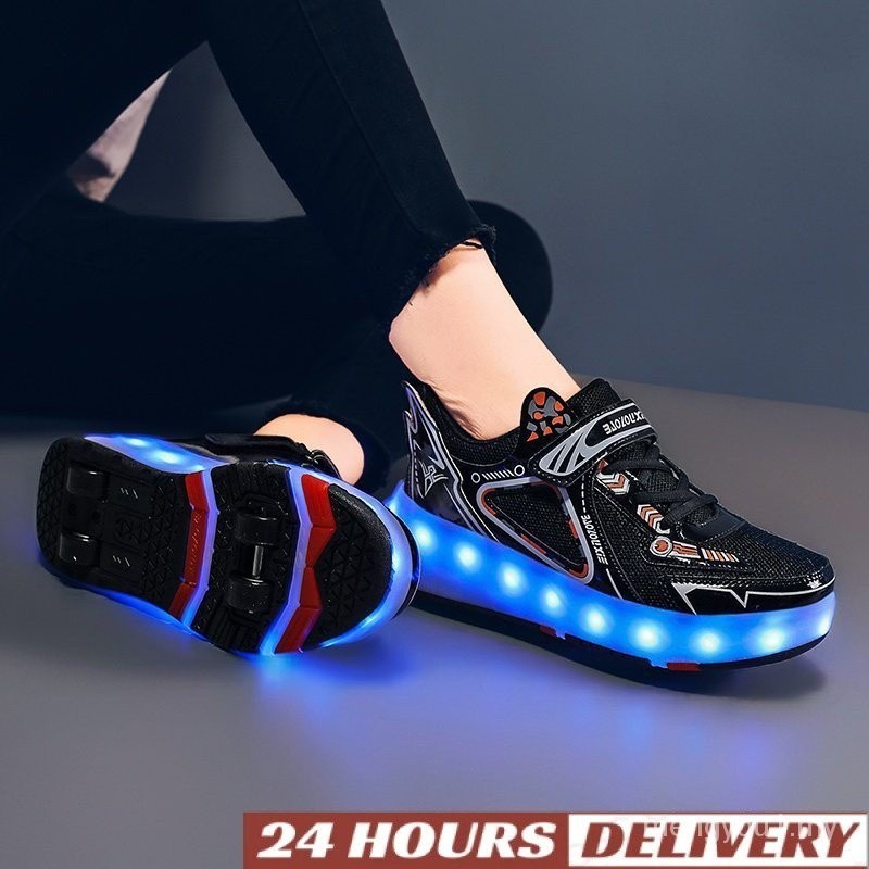 2024 New Heelys four wheel shoes rechargeable LED shoes kids luminous ...
