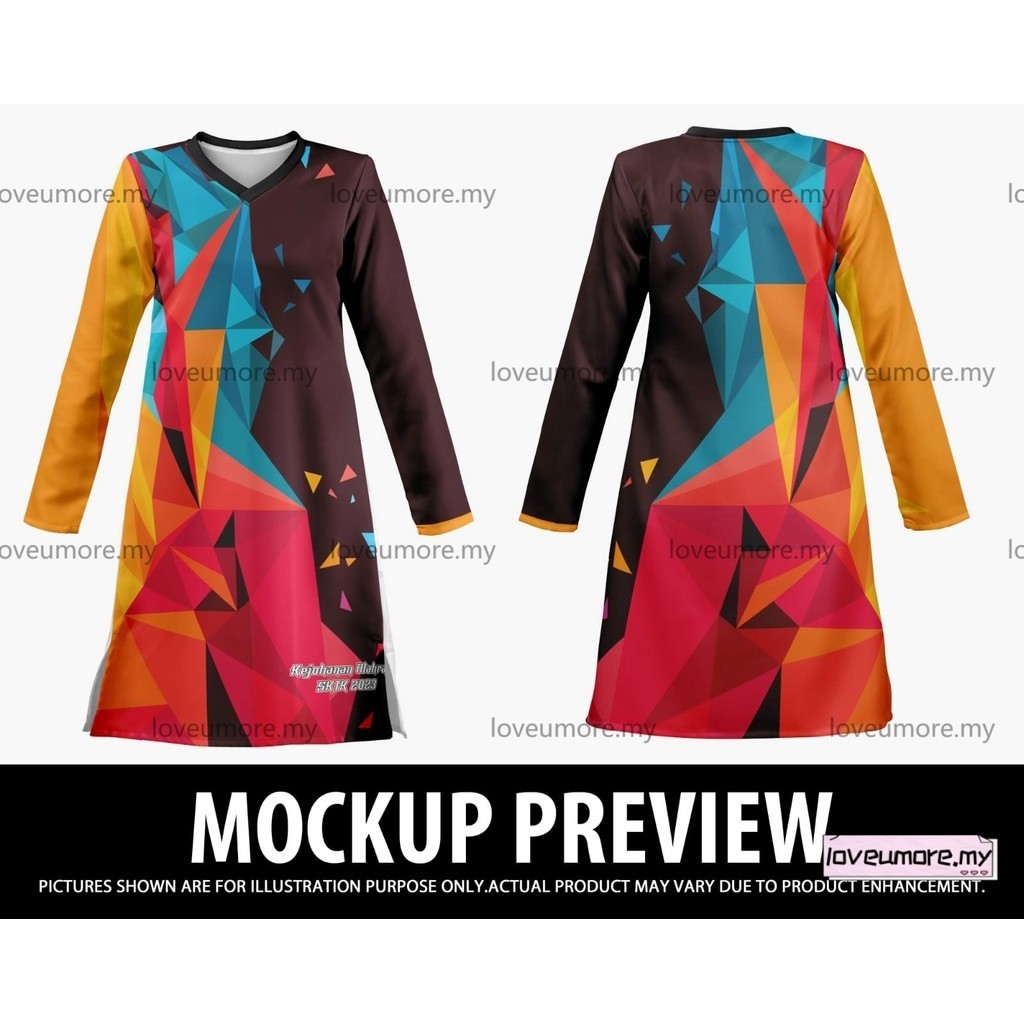 Baju Muslimah Murah geometry Black and White Grid Mu Jersi Muslimah ...