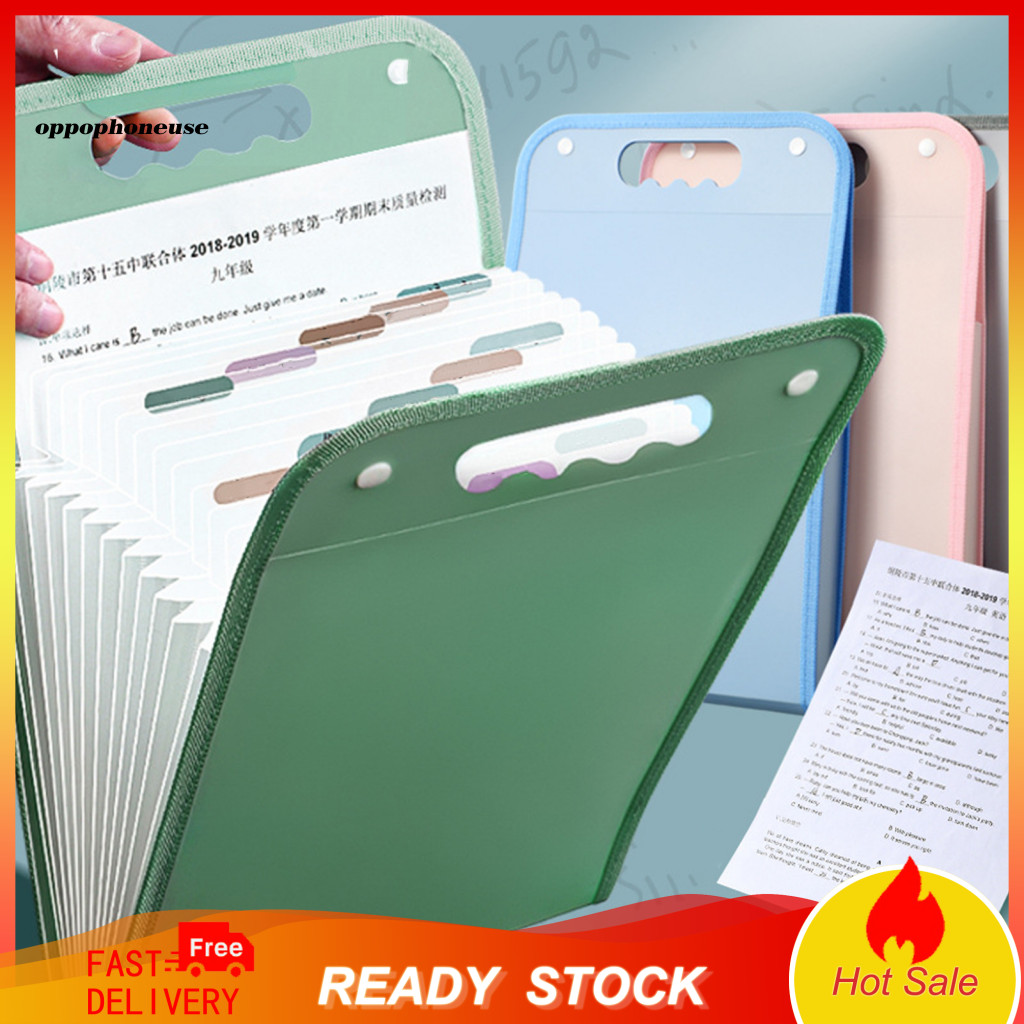 OPPO File Folder Multi-pages 12 Pockets Vertical Multifunctional ...