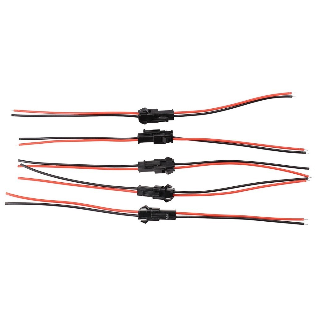 (MULSTORE) 10PCS SM 2-Pins 2P Female Male Plug Connector Wire Cables ...