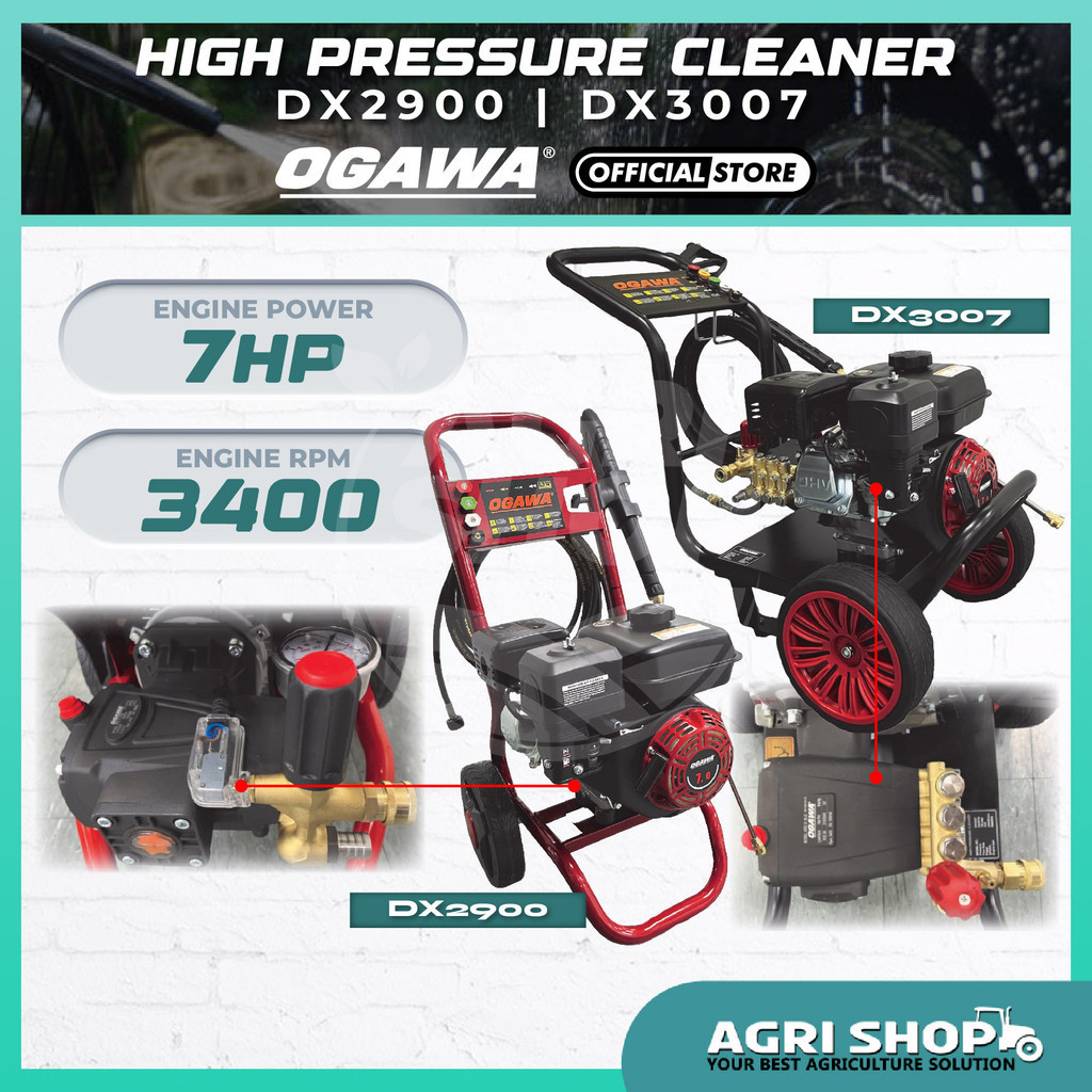 Agrishop OGAWA High Pressure Cleaner DX2900, DX3007 Advanced Cleaning ...