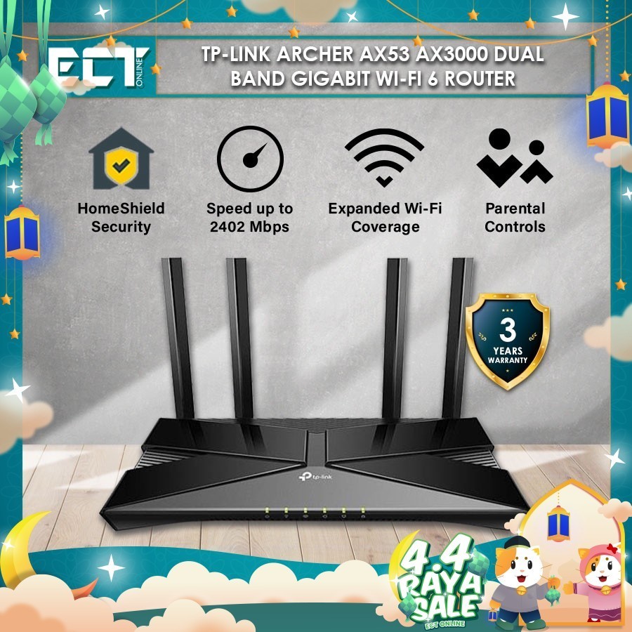 TP-Link Archer AX53 AX3000 Dual Band Gigabit Wi-Fi 6 Router | Shopee Malaysia