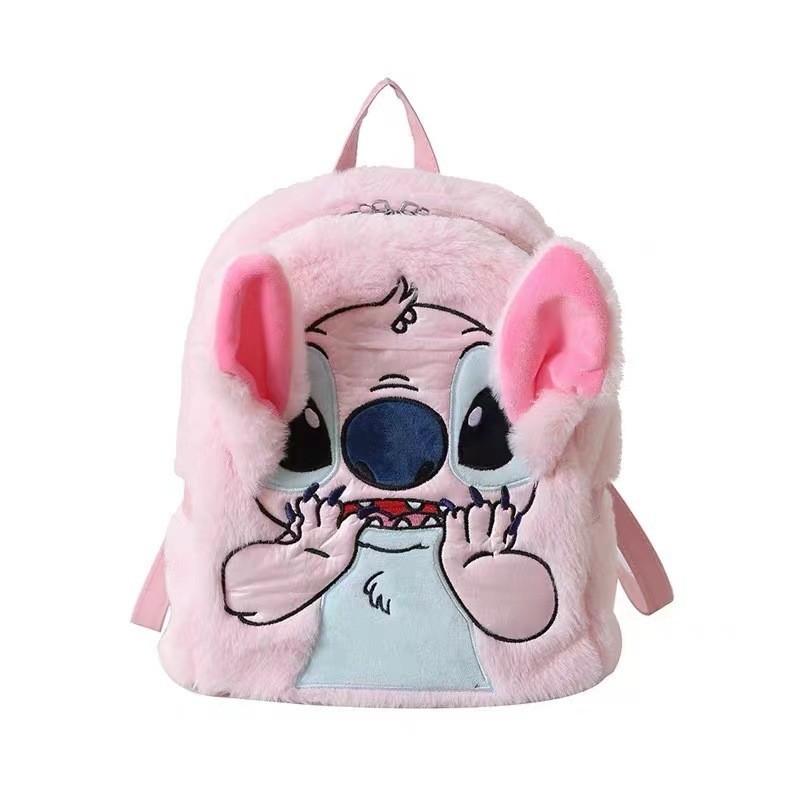 MINISO Disney Stitch New Plush Backpack Cartoon Fashion 3D Mini Women's ...