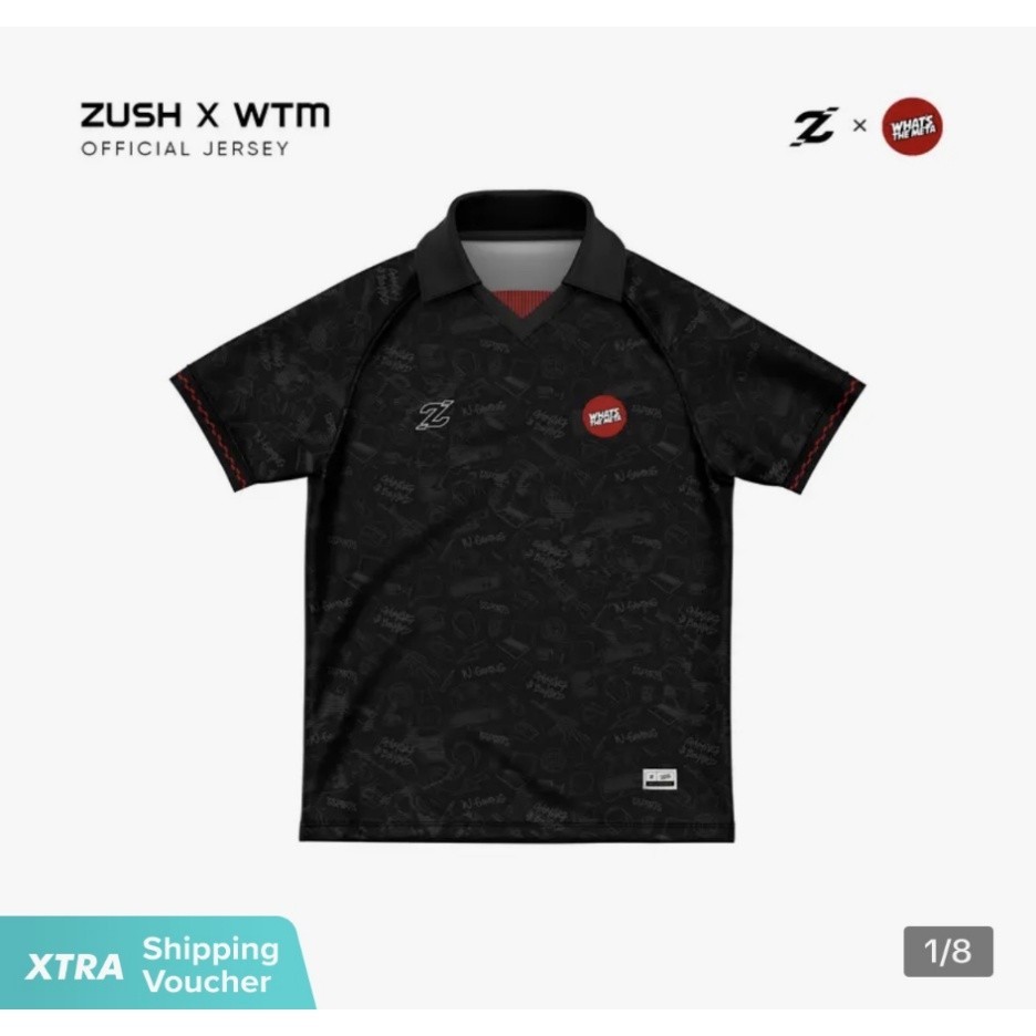 Jersey Custom Name Hitam ZUSH X WTM Official Jersey | Shopee Malaysia
