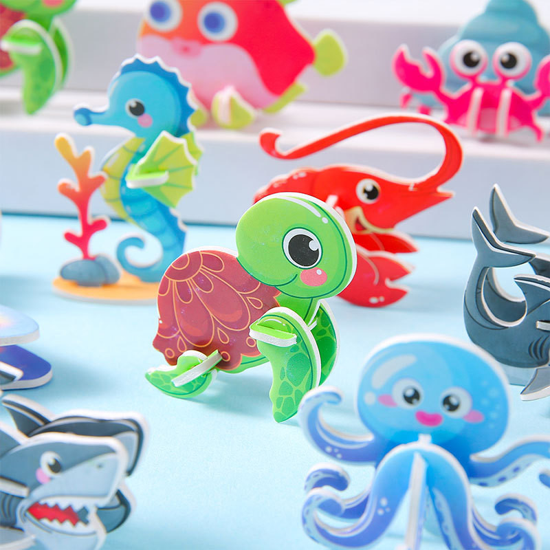 Mini Three-Dimensional Puzzle Paper Sea Animal Underwater World ...