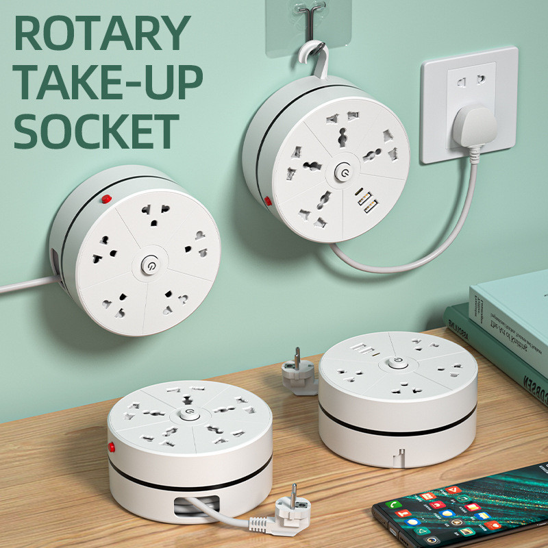 Retractable Storage Socket Thai Standard Usb Power Socket 2m Multi Function Power Strip Porous