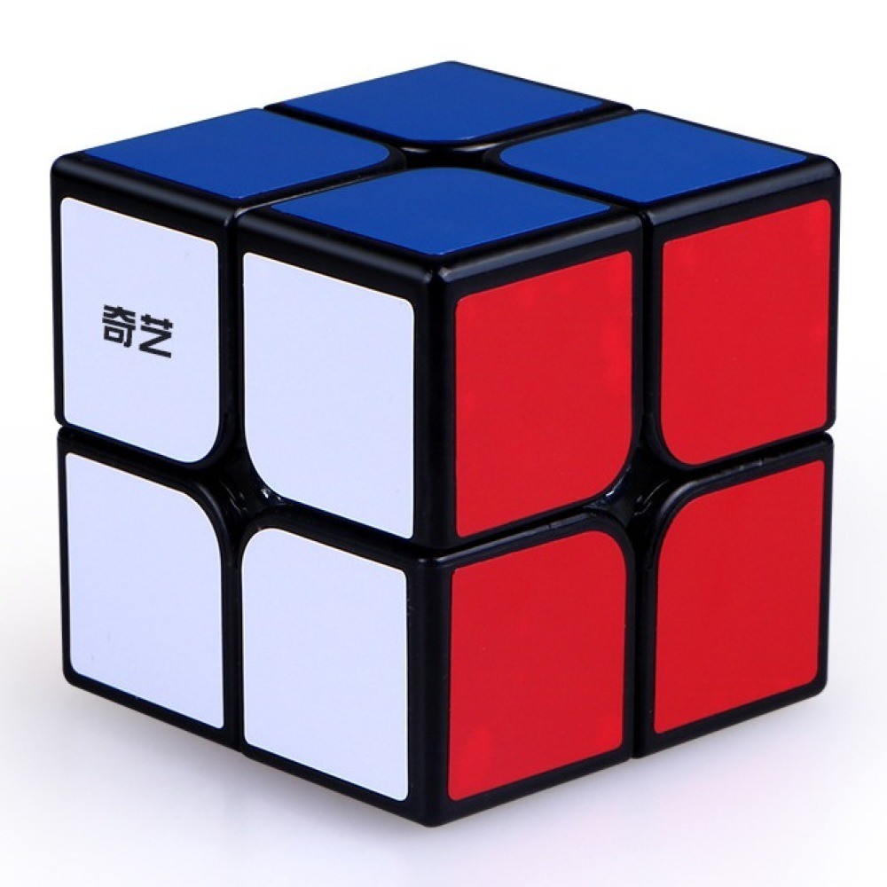 QiYi 2x2 Speed Cube 2x2x2 Magic Cube Black with Stickers Qidi W 49mm ...