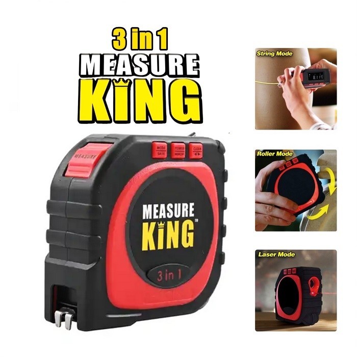 Digital Tape Measure - 3 in 1 LED Digital Display Laser Measure King ...