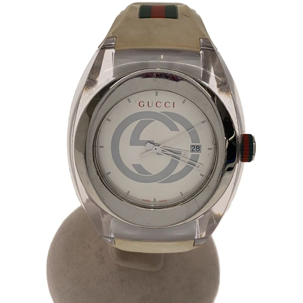 GUCCI Men's Watch Sync Analog Glover WHT 137.1 with Scratches and ...