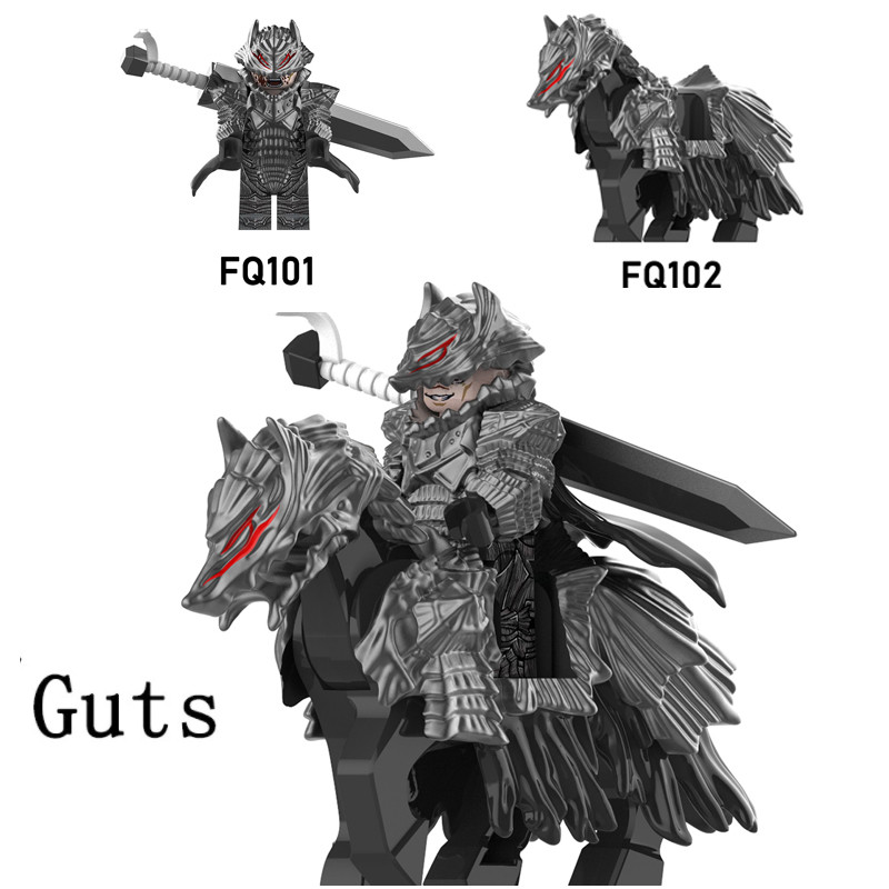 Guts Building Blocks Berserk‌ Figures Toy Wolf Mount Minifigures ...