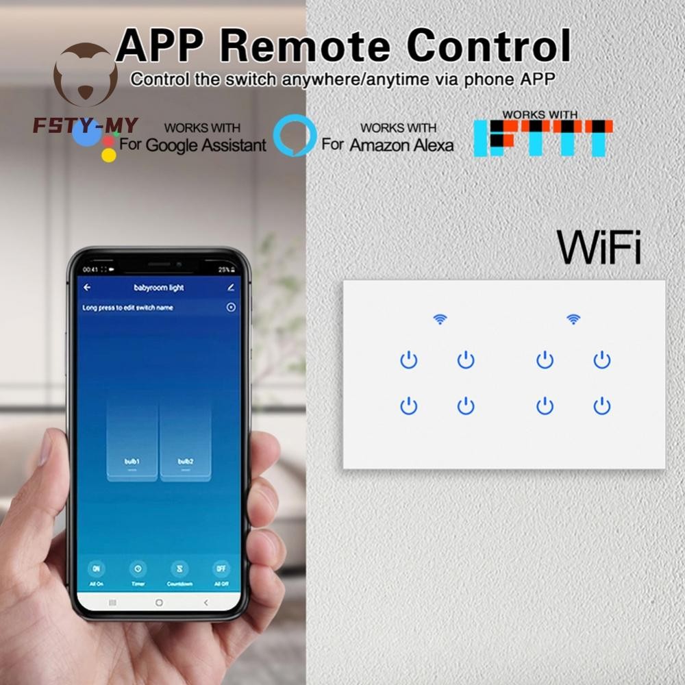 Smart WiFi Switch with Voice Activation and Remote Control ...