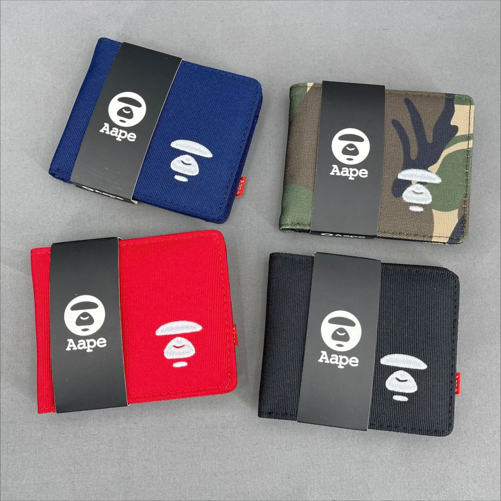 Bape Wallet Short Wallet Men's Card Holder Wallet Birthday Holiday Gift ...