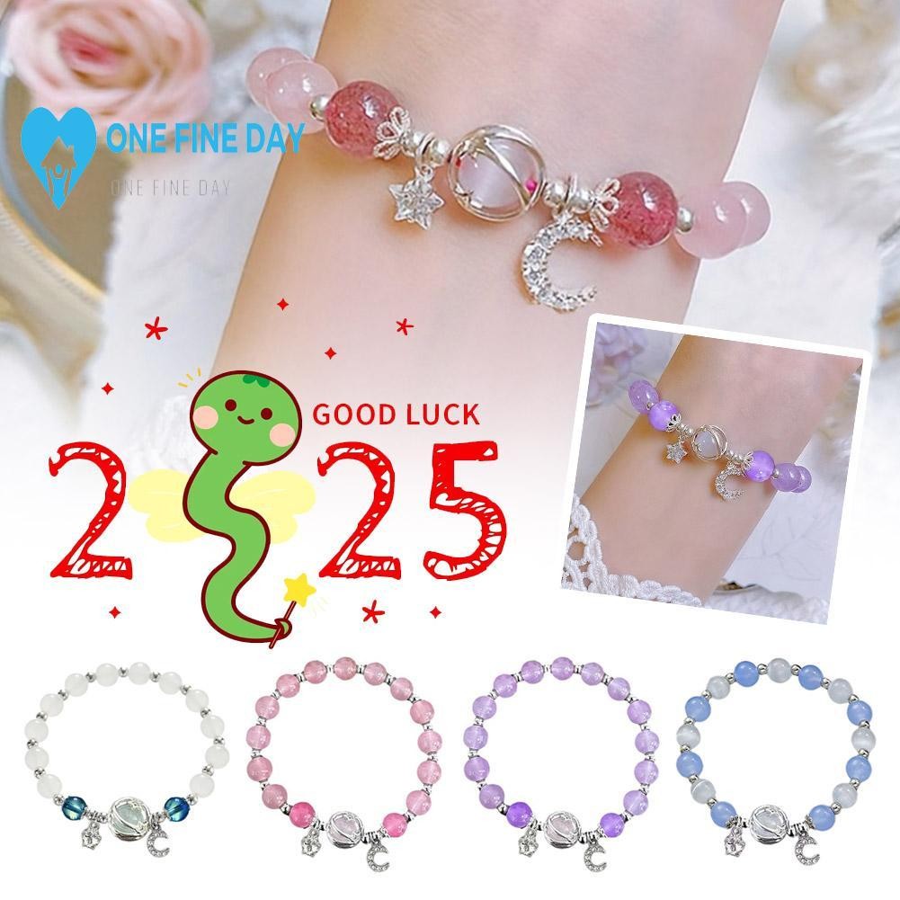 Cat Eye Stone Bracelet Niche Moonlight Star Moon Bracelet K7 | Shopee ...