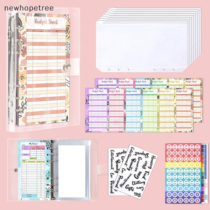 Ntmy A6 Budget Planner Binder With 12 Budget Cards, 8 Ticket Pockets ...