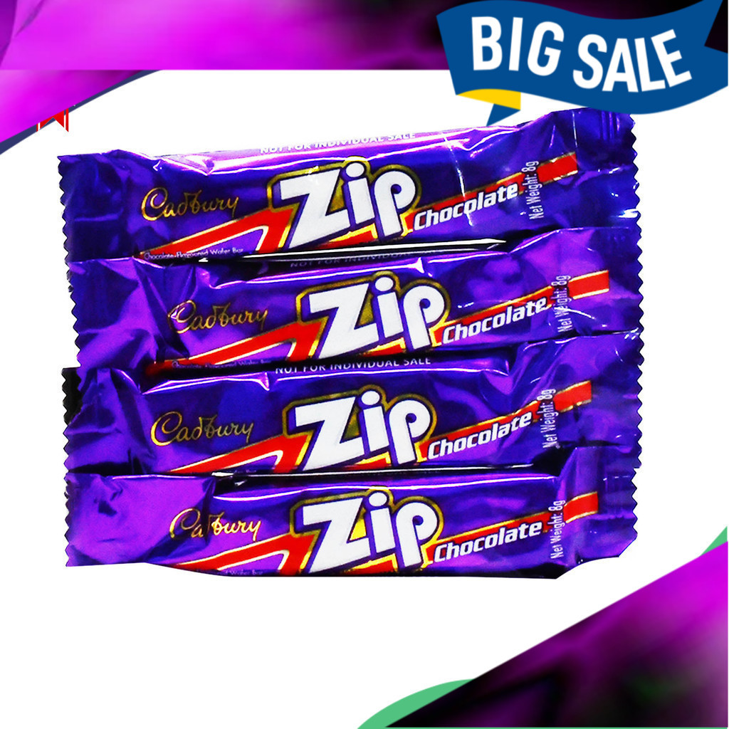 (4pcs) Coklat Cadbury Zip Chocolate Flavoured Wafer Bar | Shopee Malaysia