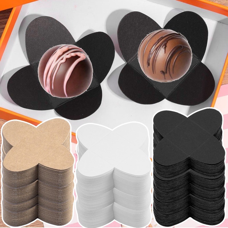 100Pcs Chocolate Packaging Base Paper - Mini Chocolate Packaging Liner ...