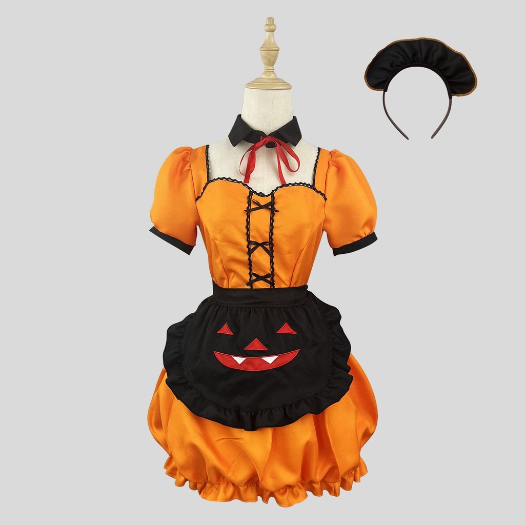 Halloween Pumpkin Maid Outfit Goth Comic Exhibition Demon CO ...