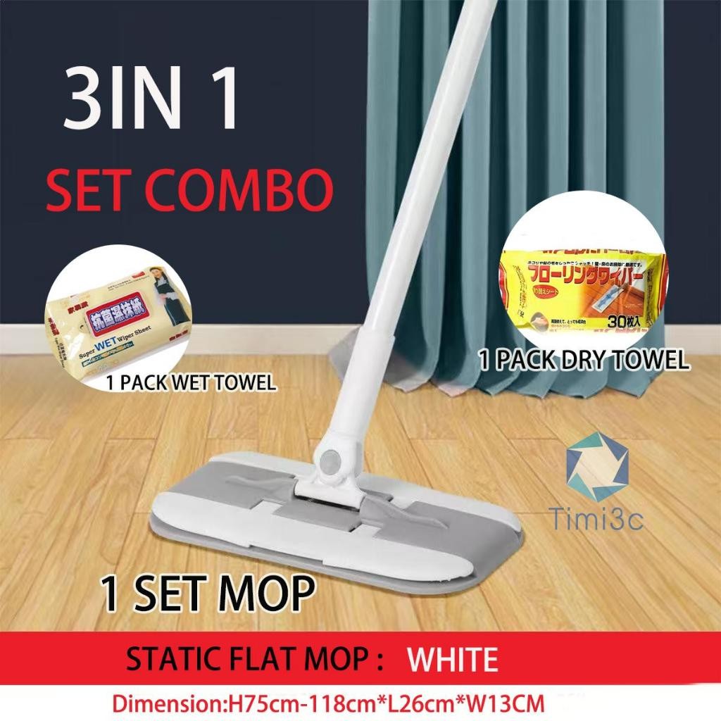 Mop Kertas Elektrostatik Penghapus Debu Rumah Tangga Basah-Kering Satu ...