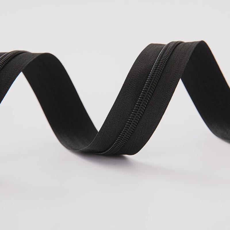 Ada Stok No.5 Nylon Zip Pek Pukal Warna Hitam Putih Dalam Stok Beg ...