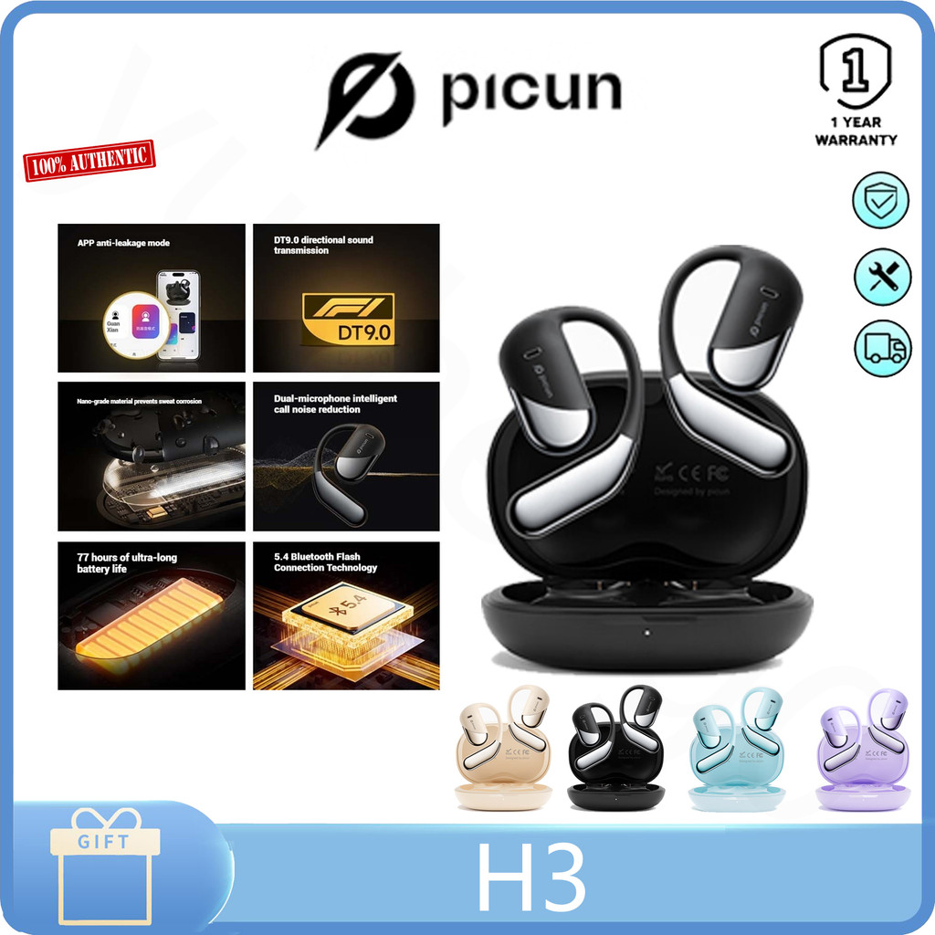 Picun H3 True wireless Bluetooth Headset with bone-conduction ear ...