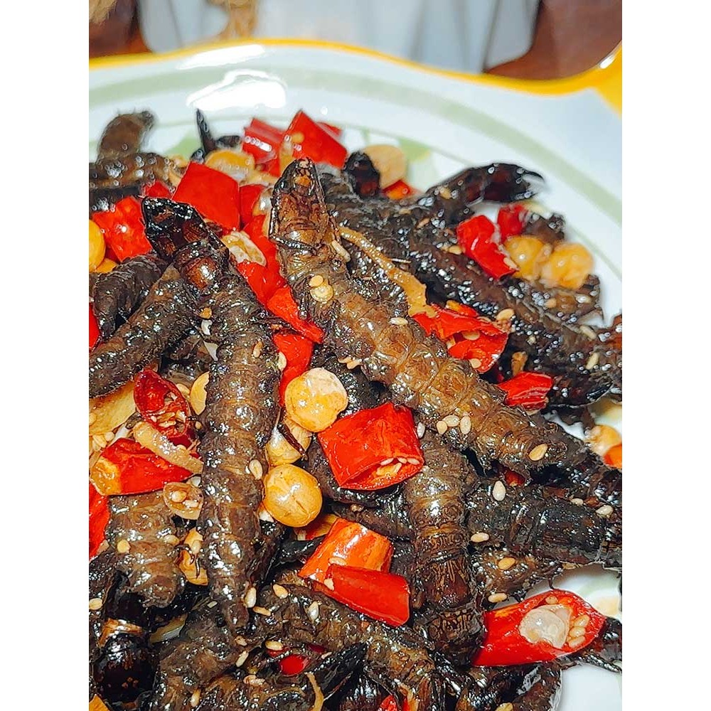 Ciri cacing Gourmet goreng Reptilia Air Lipan Udang Sedap Reptilia ...