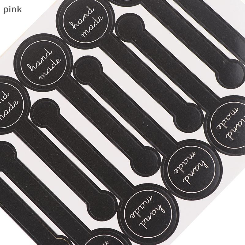 [KUI] 50Pcs "Hand Made" Black Sealing Sticker Packaging Sticker Label ...