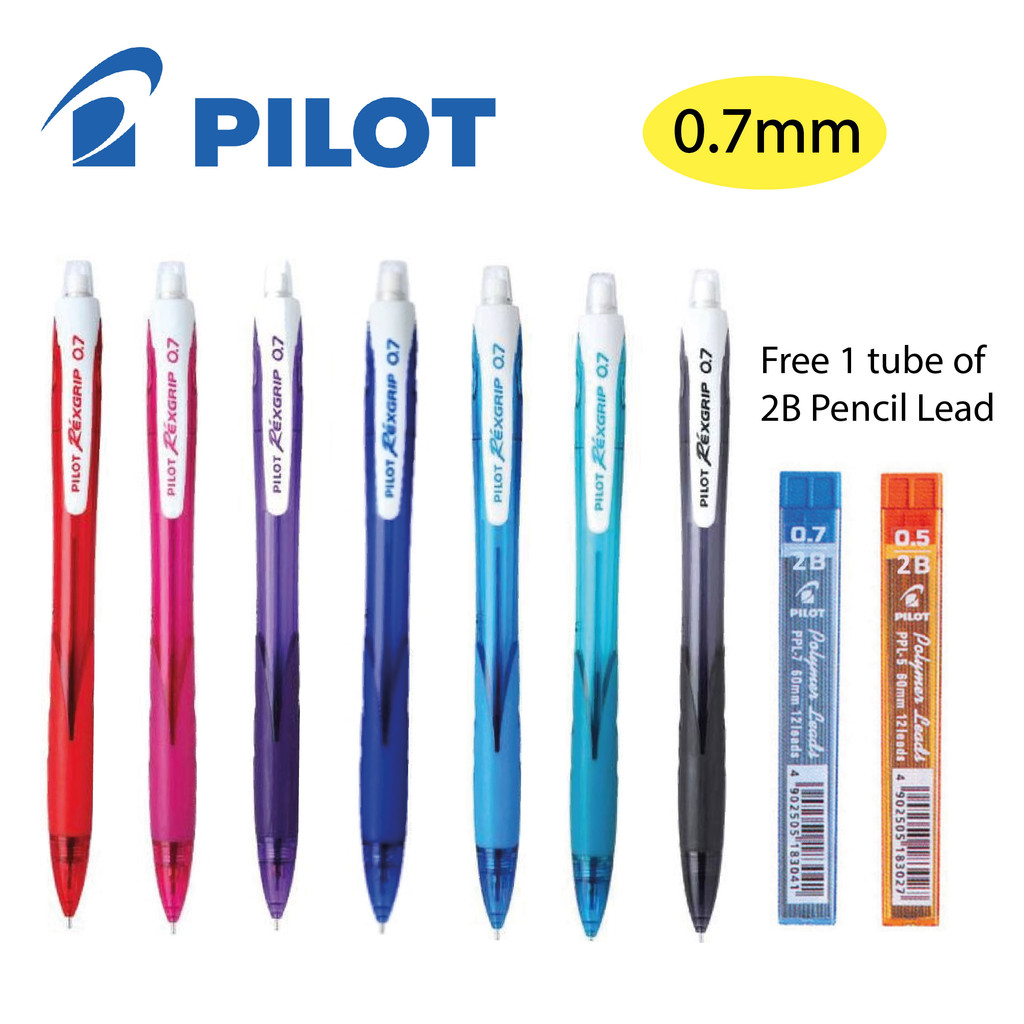 Pilot 10R7 Rexgrip Mechanical Pencil with Lead 0.7mm - Normal Color | Shopee Malaysia