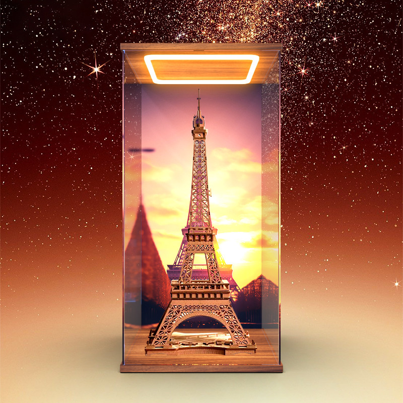 Sesuai untuk Ruoke Ruolai Creation Set Menara Eiffel Malam 3D Puzzle ...
