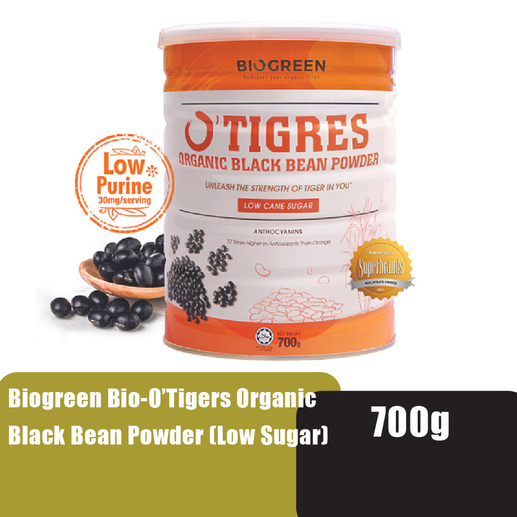 BIOGREEN O’Tigres Organic Black Bean Powder 700g – Low Cane Sugar Black ...