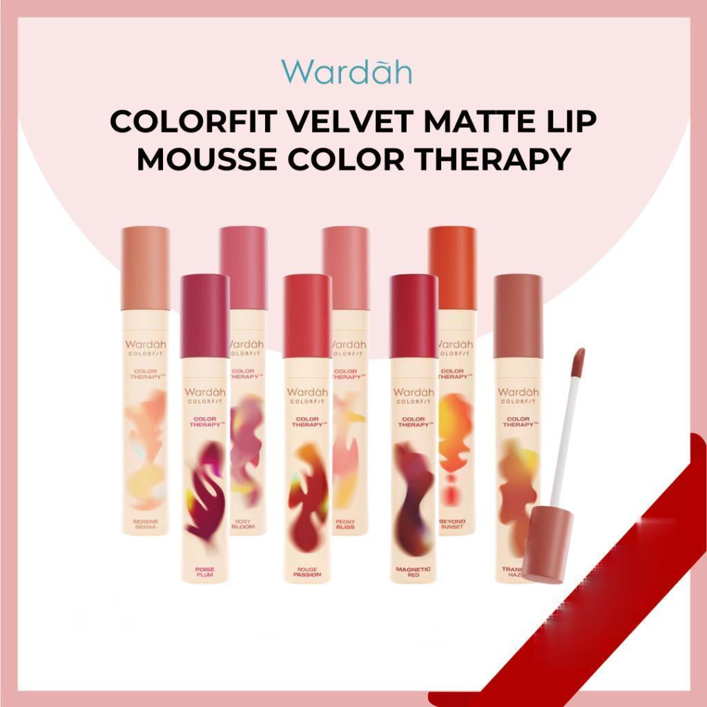 NEW! Wardah Colorfit Velvet Matte Lip Mousse Color Therapy | Shopee ...