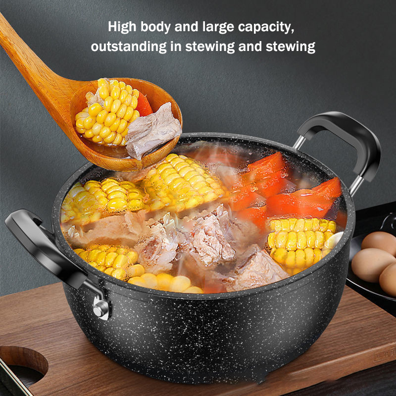 Maifan Stone Soup Pot, Household Gas Induction Stove, Universal Double ...